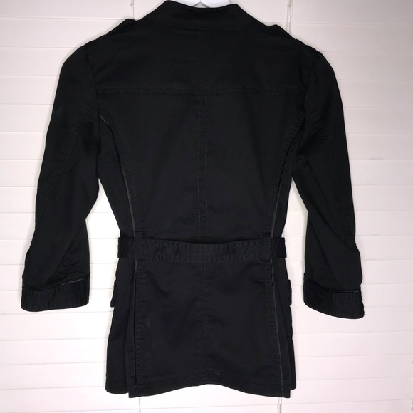 White House Black Market | Jackets & Coats | Whbm Ruffle Front Utility ...